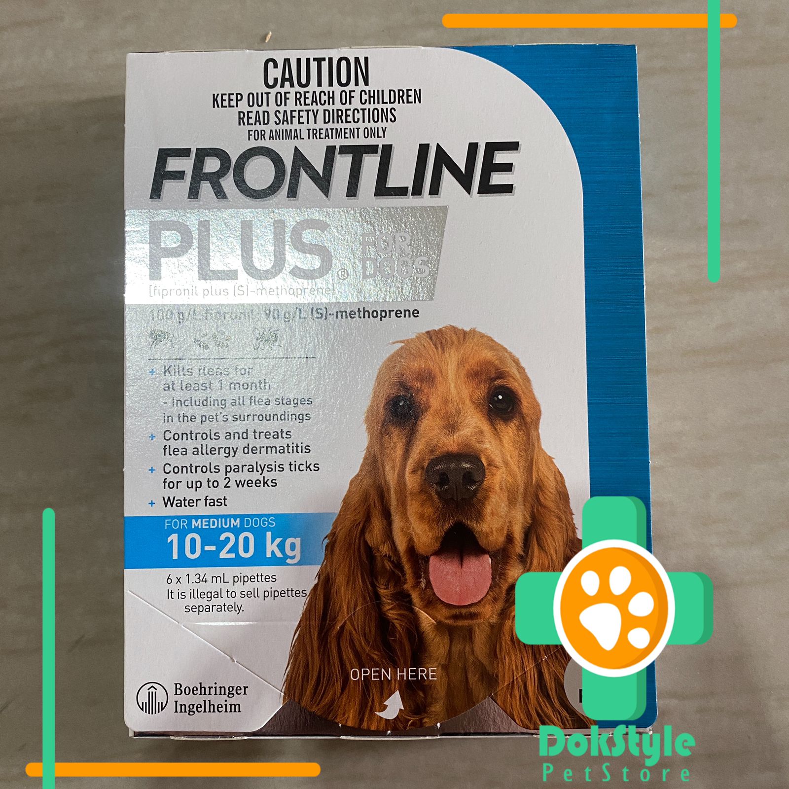 FRONTLINE spot on medium dog 10-20kg obat kutu anjing original pack ...