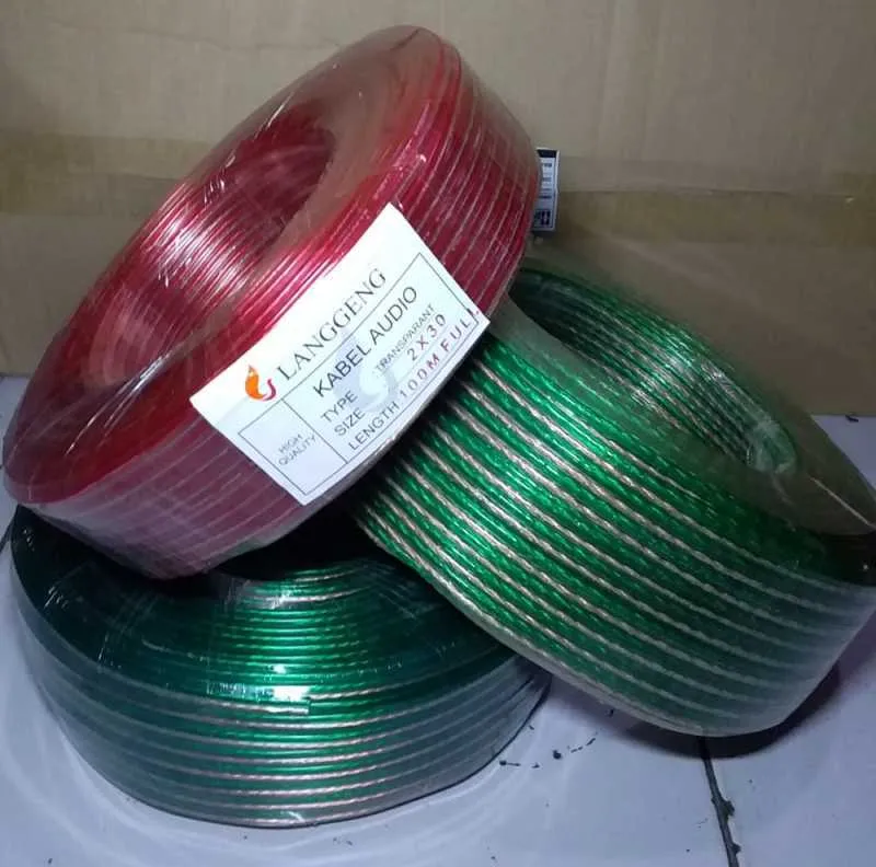 2x50x30YARD KABEL LISTRIK TRANSPARAN KABEL SERABUT PER ROL 2x50x30YARD ...