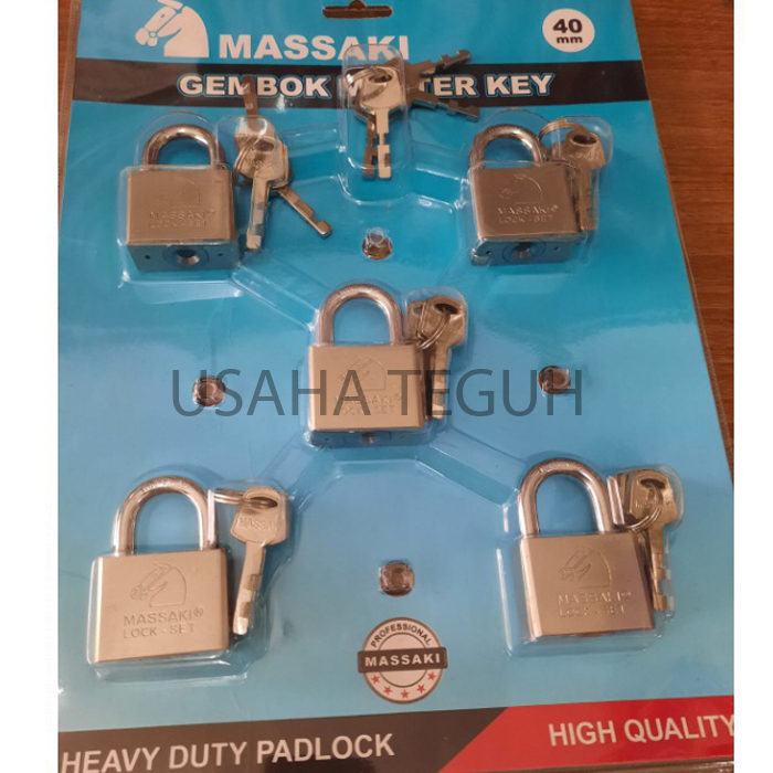Gembok / Kunci Gembok Master Key 40mm isi 5 pcs Massaki | Lazada Indonesia
