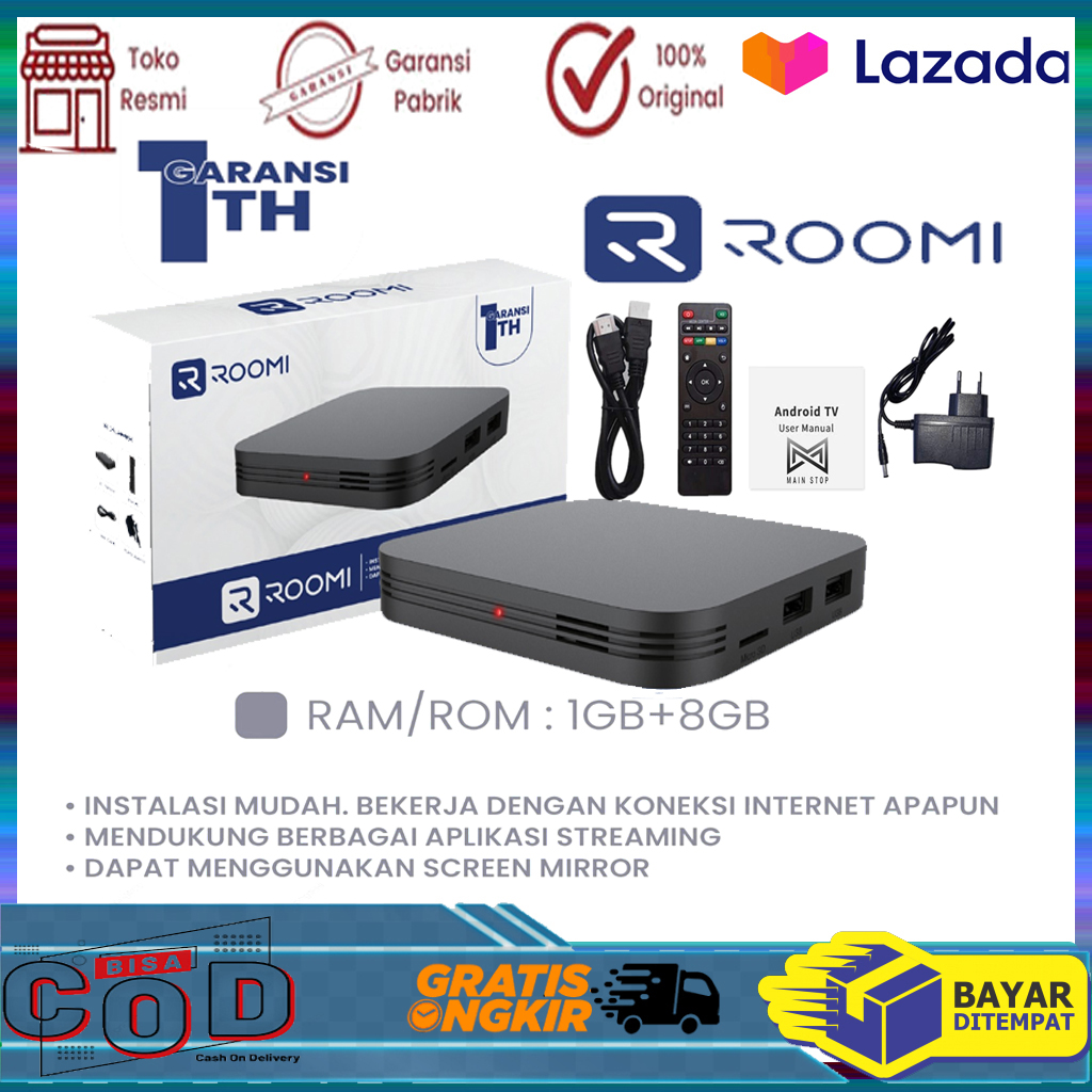 Android Box 8/16GB ROOMI OTT-Box OS10 Kepengen nonton Youtube gratis ...