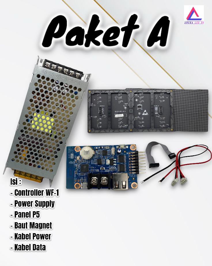 PANEL MODUL LED P5 PAKET LENGKAP (PANEL P5,POWER SUPPLY, CONTROLLER ...