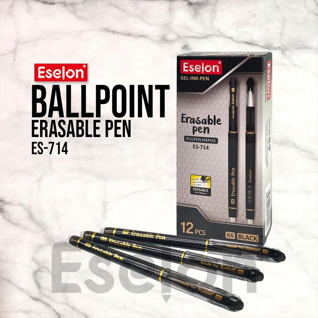 12pcs Pulpen HAPUS / Pulpen bisa dihapus / Erasable pen ESELON ES714 ...