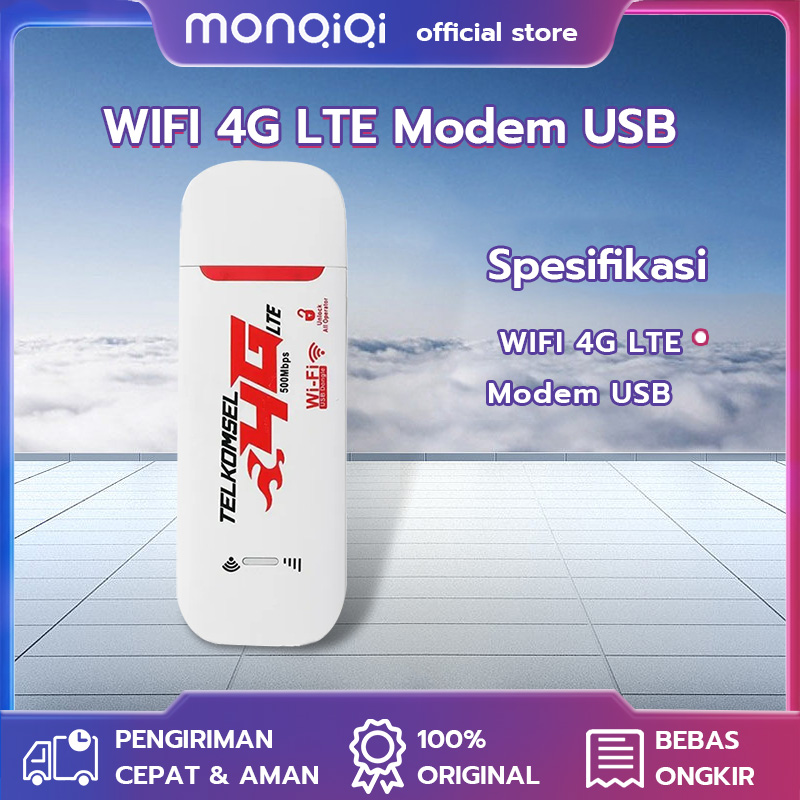 WIFI 4G LTE Modem USB Semua Operator Unlock 500Mbps Portable Mobile ...