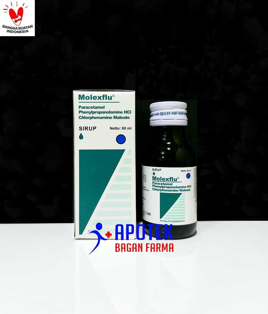 OBAT DEMAM PILEK DAN SAKIT KEPALA / MOLEXFLU SIRUP 60 ML | Lazada Indonesia
