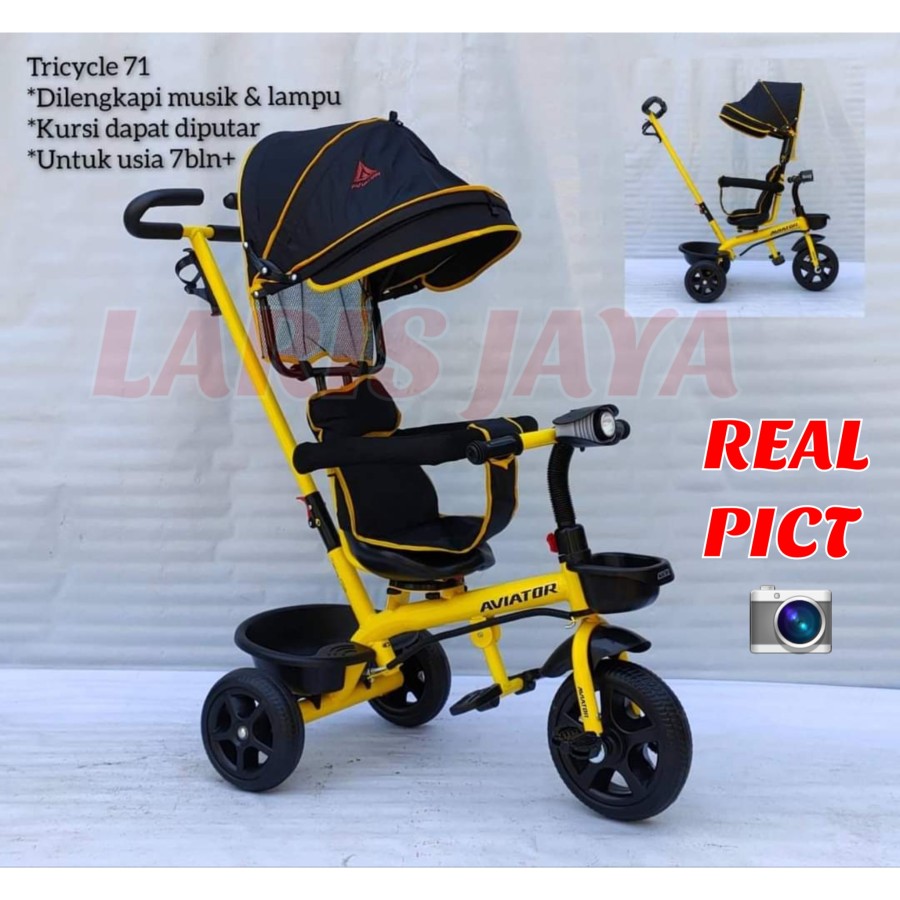 Sepeda anak roda tiga exotic et1268 , sepeda stroller anak exotic 1268 ...