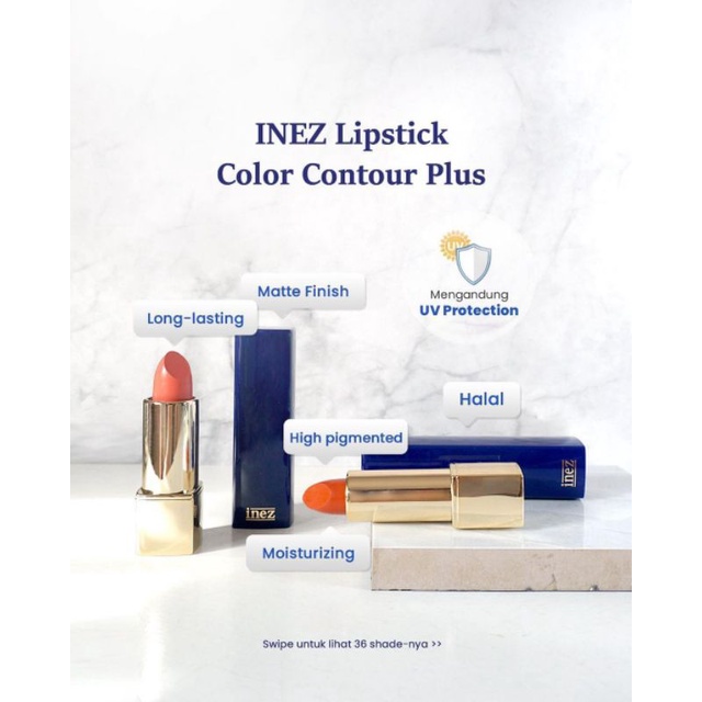 Lipstik Inez Color Contour Plus Lipstick Halal | Lazada Indonesia