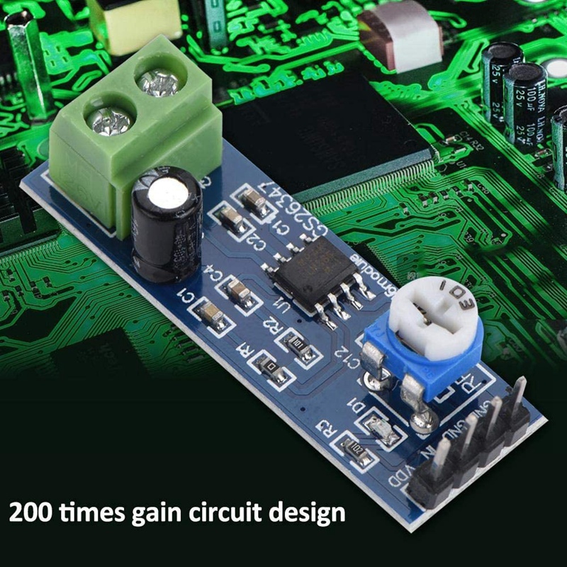 5 Pcs LM386 Audio Power Amplifier Module 200 Times Gain Amplifier Board ...