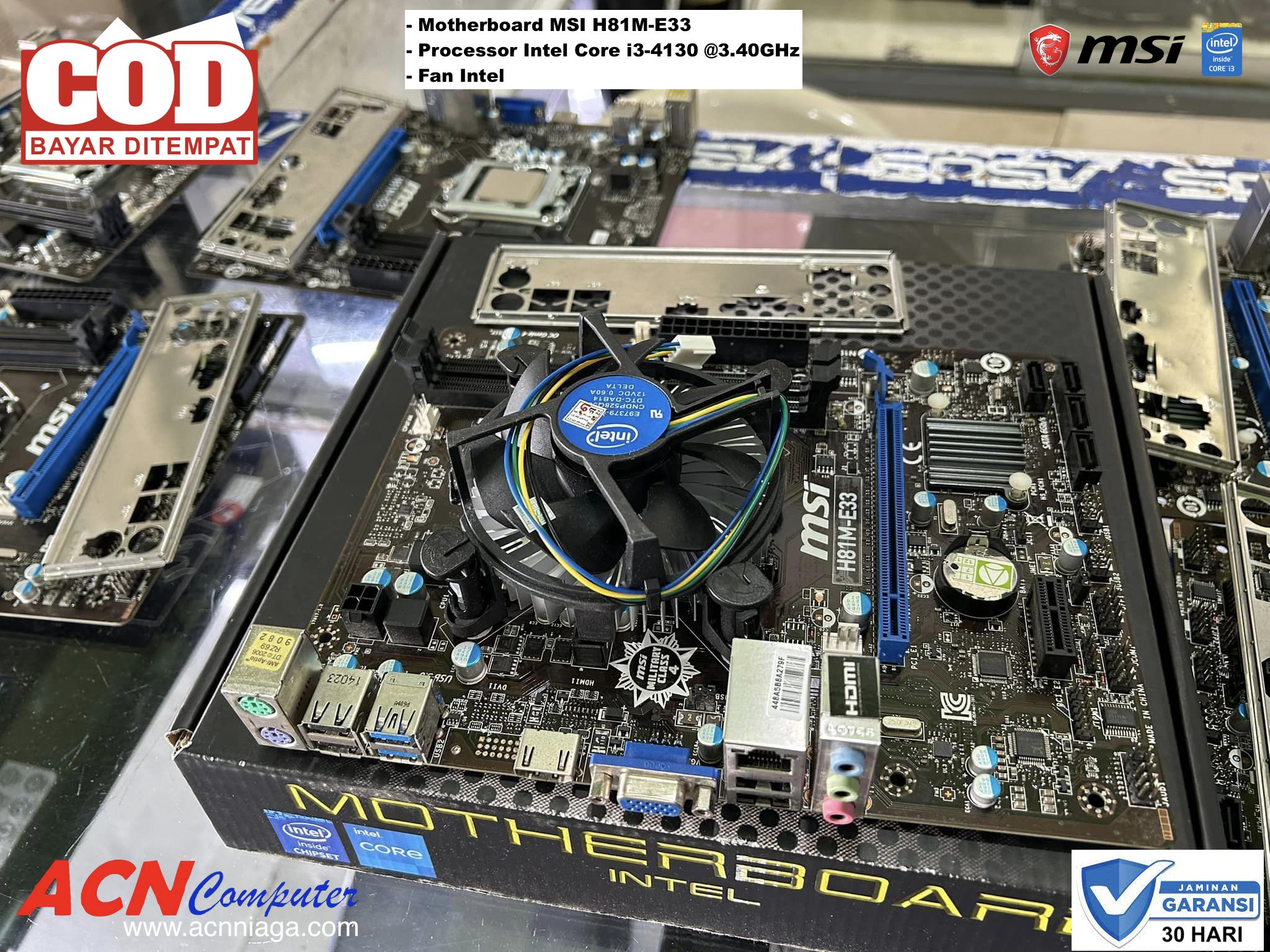 PAKETEN MOTHERBOARD H81+PROCESSOR i3+FAN | Lazada Indonesia