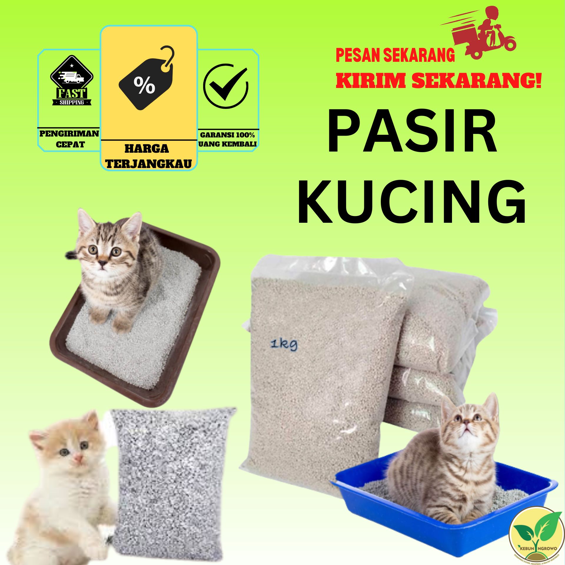 Pasir Gumpal Wangi Premium Cat Litter Pasir Bentonite Repack 1kg | Lazada Indonesia