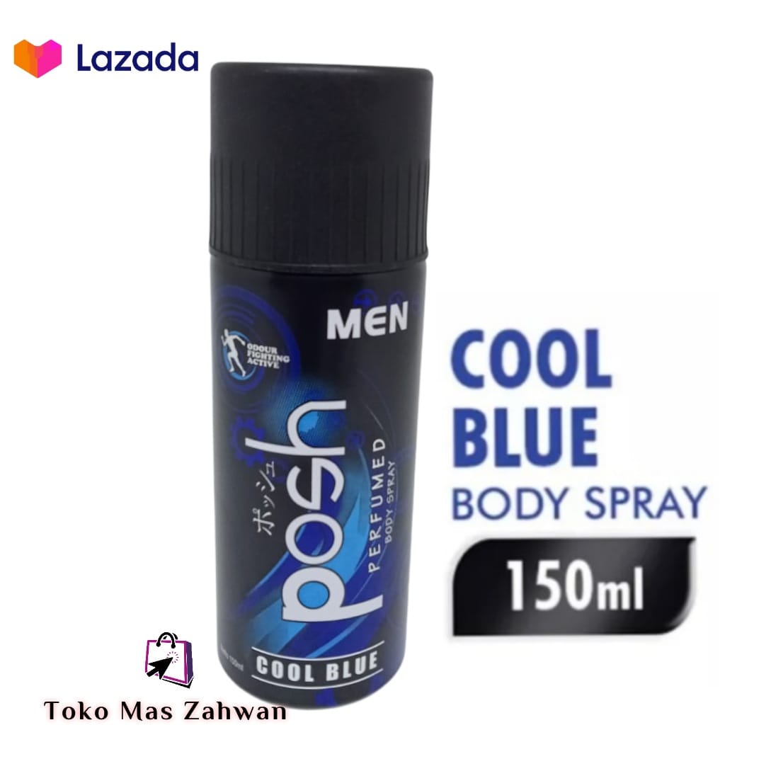 Posh Men Body Spray Cool Blue Bottle 150 ml | Lazada Indonesia