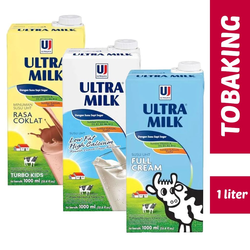 Ultra Milk Coklat 1 liter Susu UHT Chocolate Full Cream | Lazada Indonesia