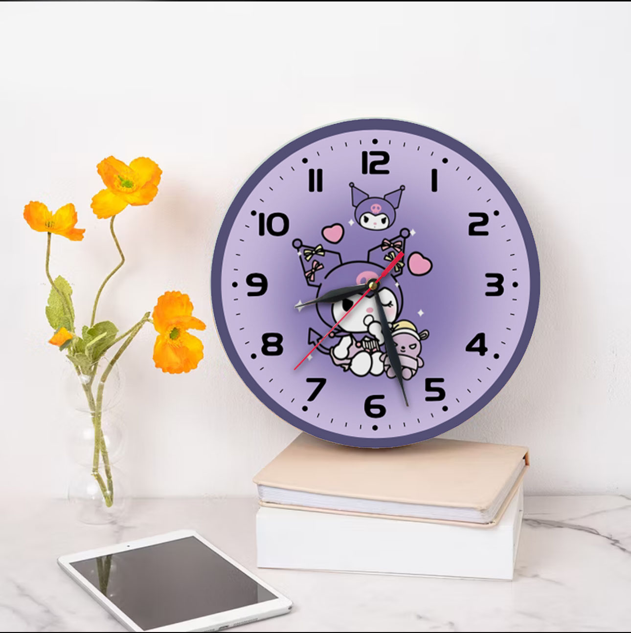 Jam Dinding Minimalis Karakter Animal Wall Clock Hiasan Dinding Anak ...