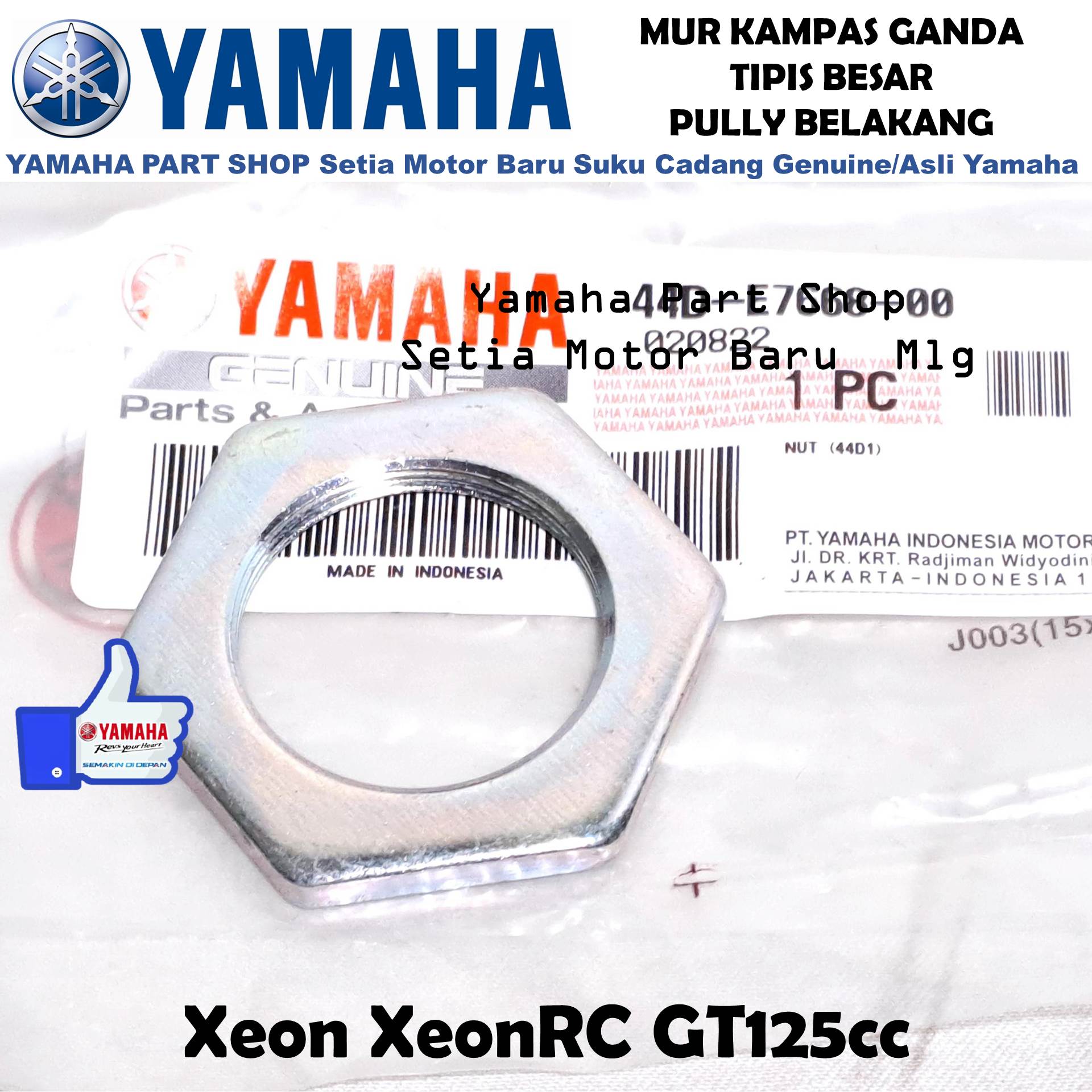 Mur Kampas Ganda Tipis Besar Pully Puli Belakang Xeon RX GT 125 Asli ...