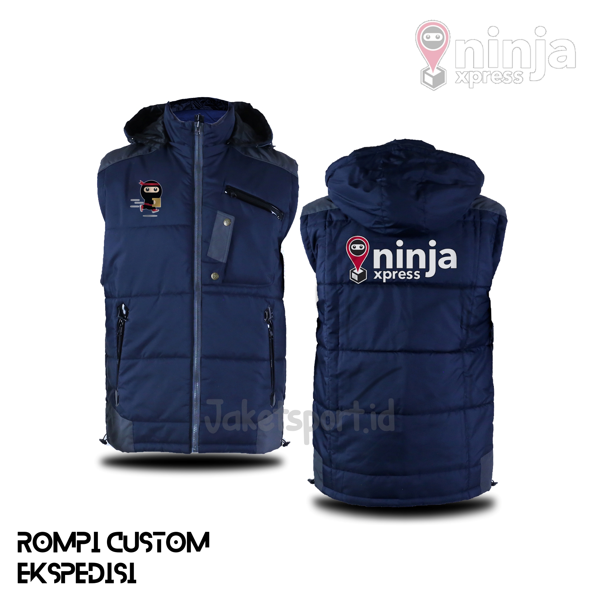 Rompi Ninja Express Custom / Vest pria parasut tahan angin / Jaket ...