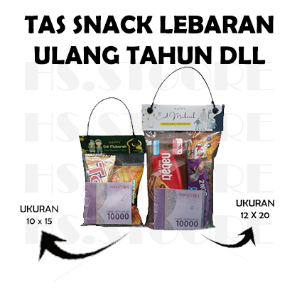 ISI 20 PCS Label Tas Ultah Snack Custom / Tas Plastik Snack Idul Fitri ...