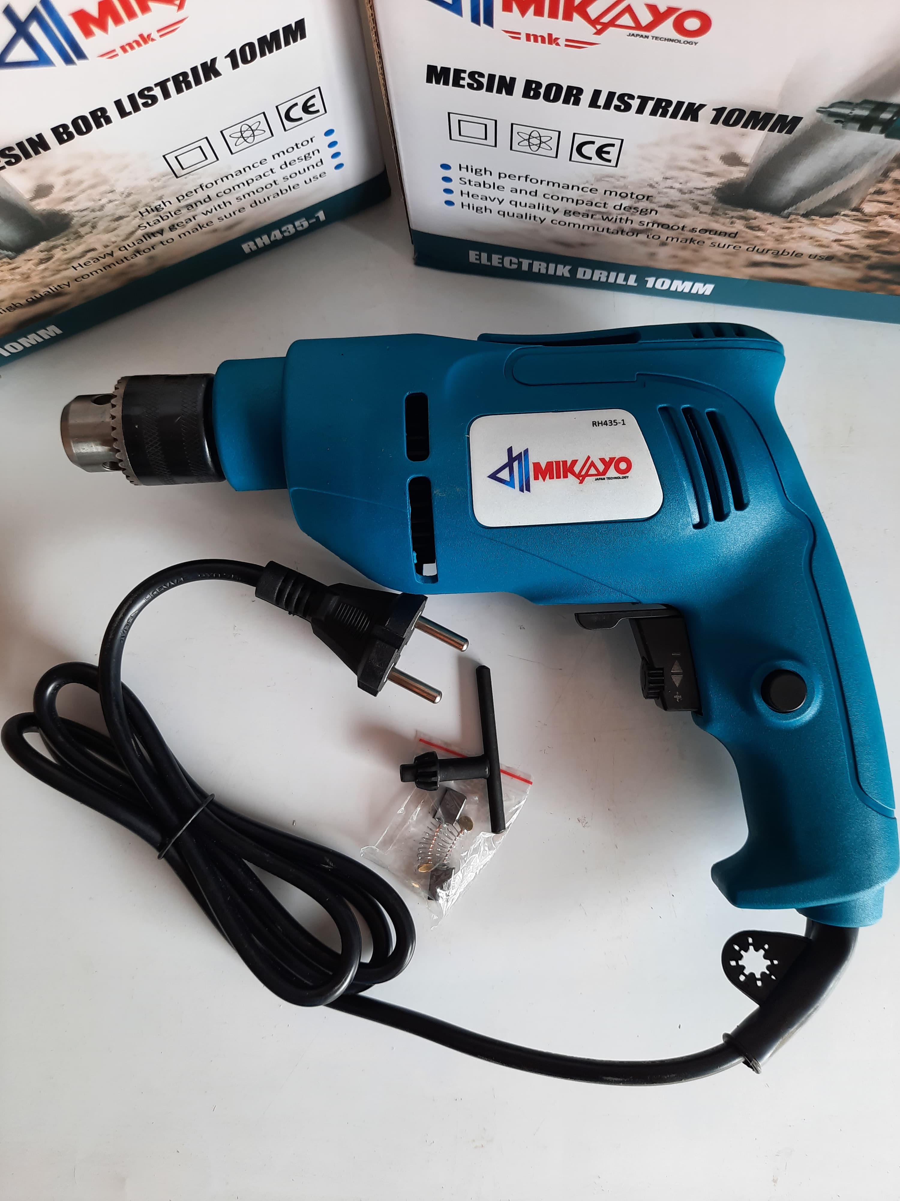 PROMO Mesin bor listrik 10mm bolak balik Mikayo bor tangan listrik ...
