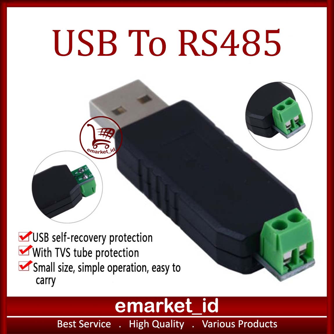 USB To RS485 / CH340 RS-485 Converter Adapter / Arduino Support For Windows Linux Mac 485 WIN7 ...