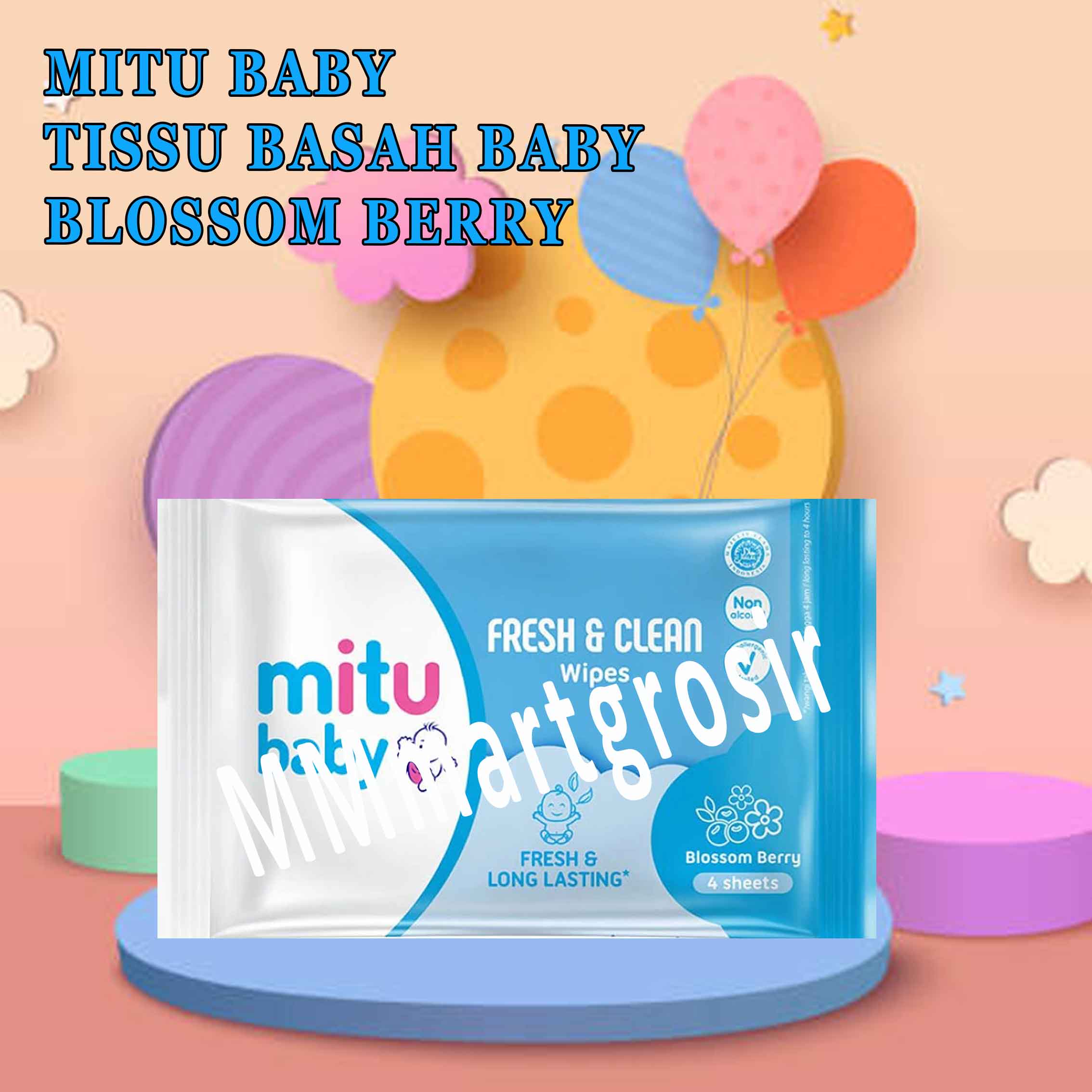 Mitu Baby/ tissu basah baby/ blossom berry/ tissu basah bayi | Lazada ...