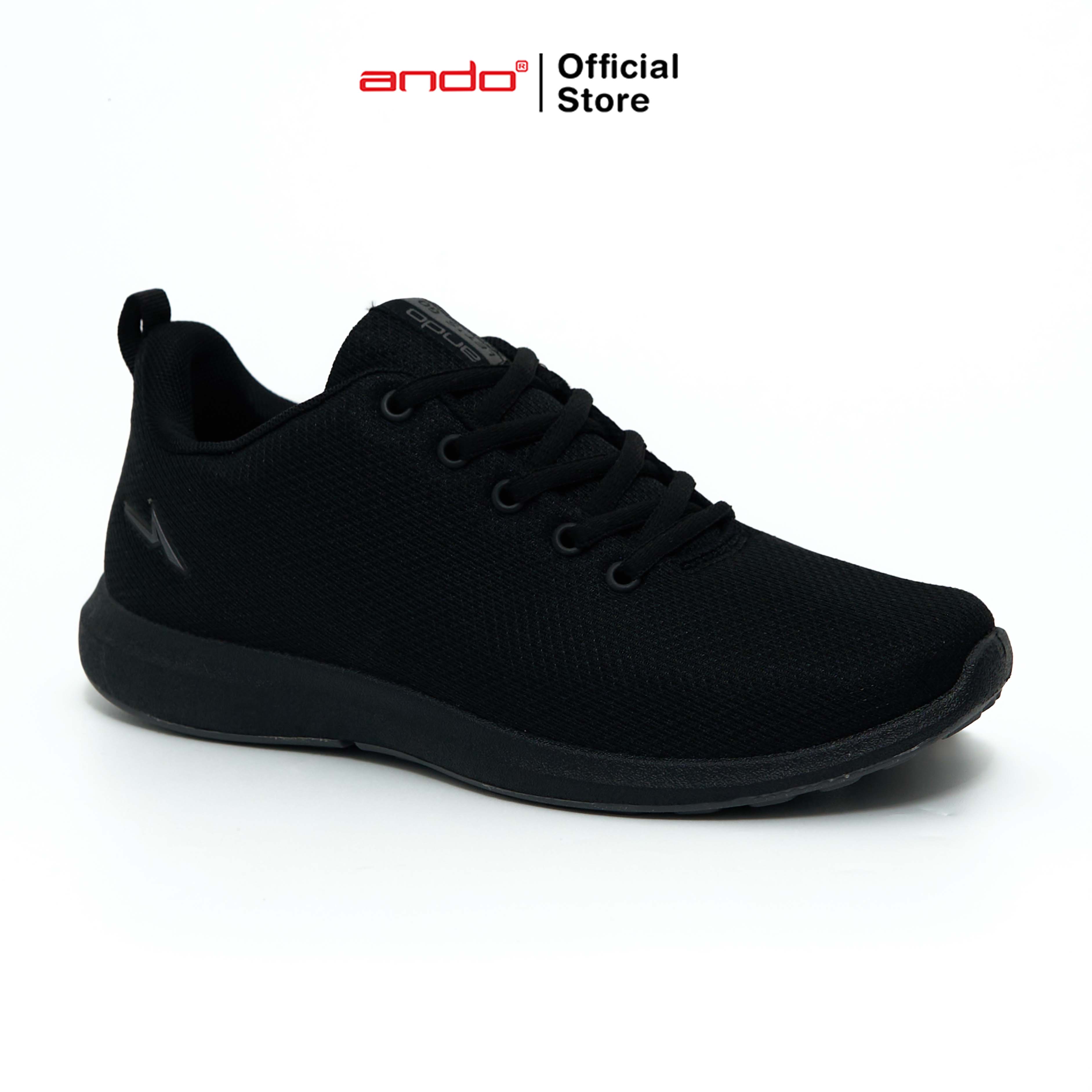 Ando Official Sepatu Sneakers Asher Pria Dewasa - Hitam/Hitam | Lazada ...