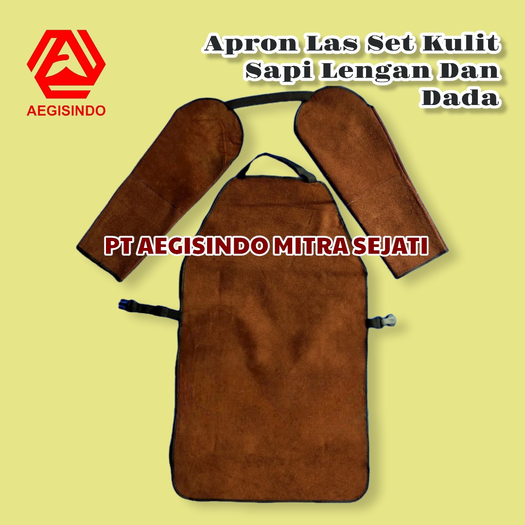 Apron Las DADA dan LENGAN Kulit Sapi Warna Coklat | Lazada Indonesia