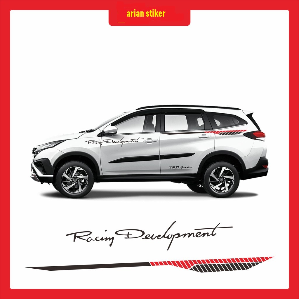 Stiker Mobil All New Rush Stiker Cutting Racing Development Stiker TRD ...