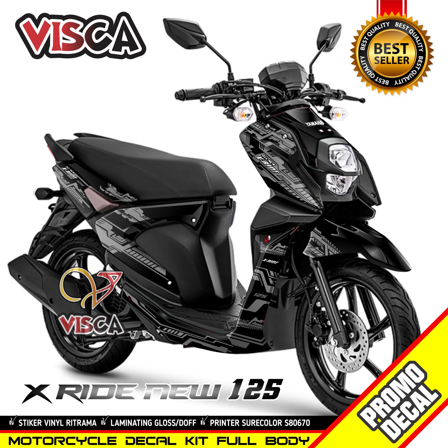 Stiker Motor Xride 125 Full Body Decal Xride 125 Striping X ride 125 ...