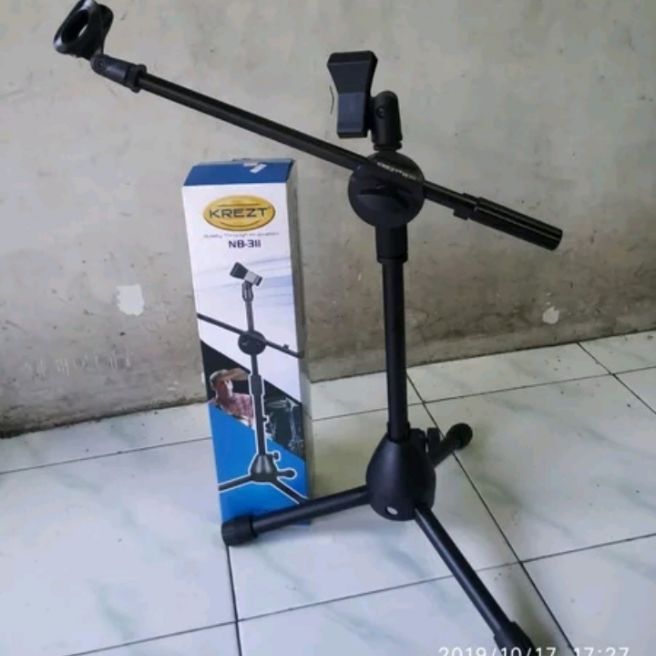 Stand microphone Krezt NB 311 tripod stand mic pendek original | Lazada ...