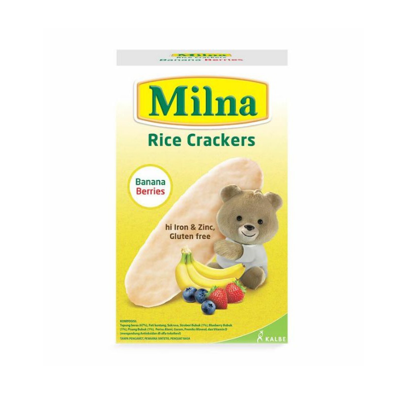Biscuit Milna Rice Cracker 20 gr Snack Milna Crackers Camilan Bayi dr ...