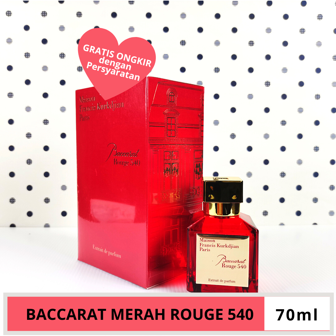 BACCARAT Merah Rouge 540 70 ml EDP, Parfum Kalangan Artis Pria & Wanita ...