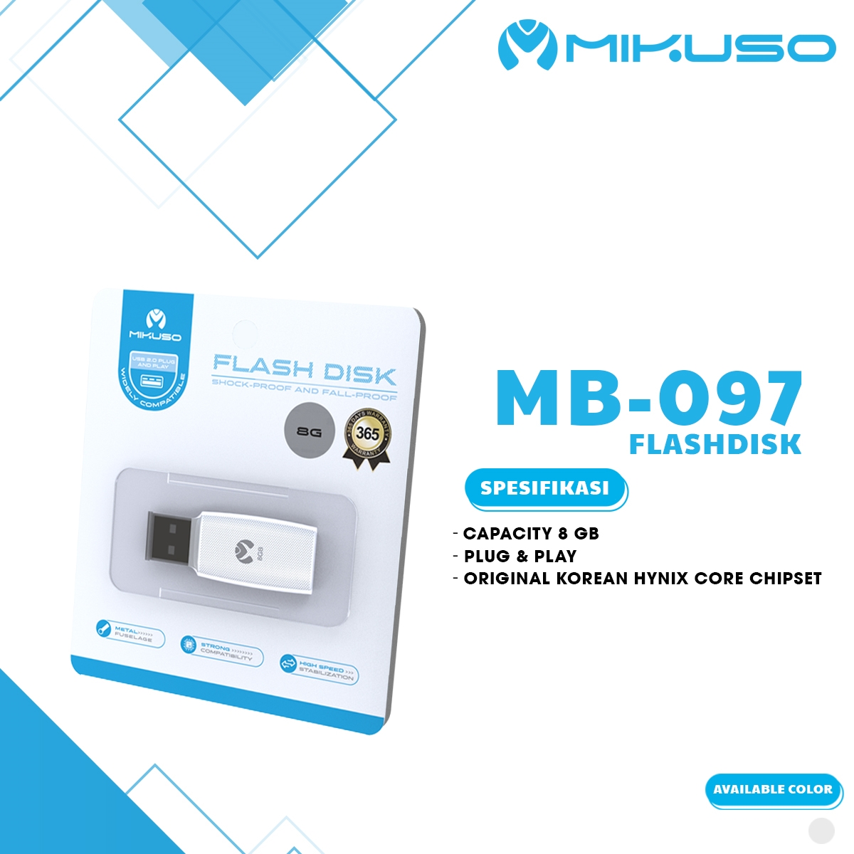 flashdisk UFD mikuso berbagai ukuran memory 4GB sampai 32GB plug and ...
