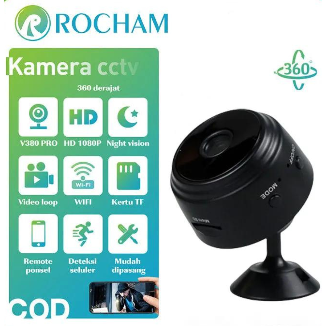 CCTV IP Camera WIFI cctv V380 Pro jarak jauh cctv mini sambung ke hp ...