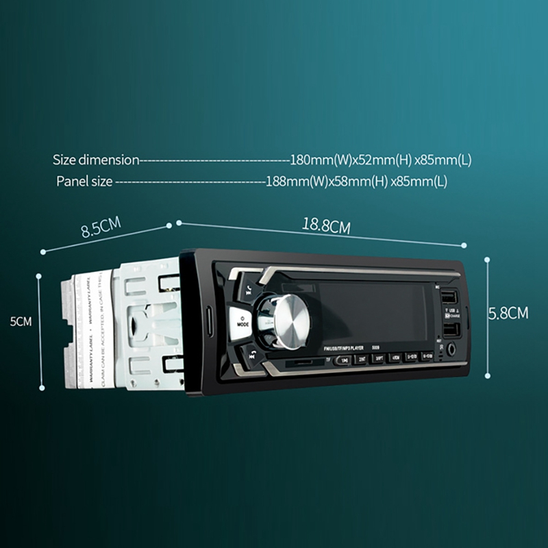 บลูทูธ V3.0 Teypleri Auto สเตอริโอวิทยุรถยนต์วิทยุติดรถยนต์12V In-Dash ...