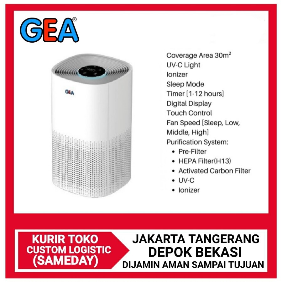 GEA Air Purifier UV-C KJ-255F KJ255F Coverage Area 30m | Lazada Indonesia