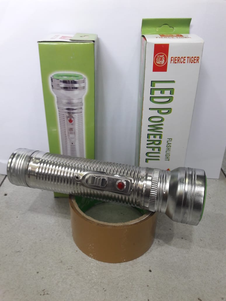 senter besi jadul LED 2 batu baterai terang lawas nostalgia | Lazada ...