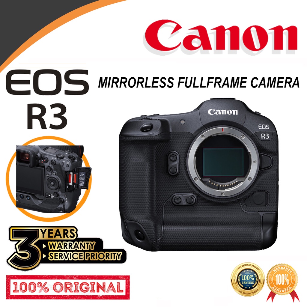 Canon EOS R3 Body Only - BO Full Frame 6K Mirrorless Camera Resmi ...