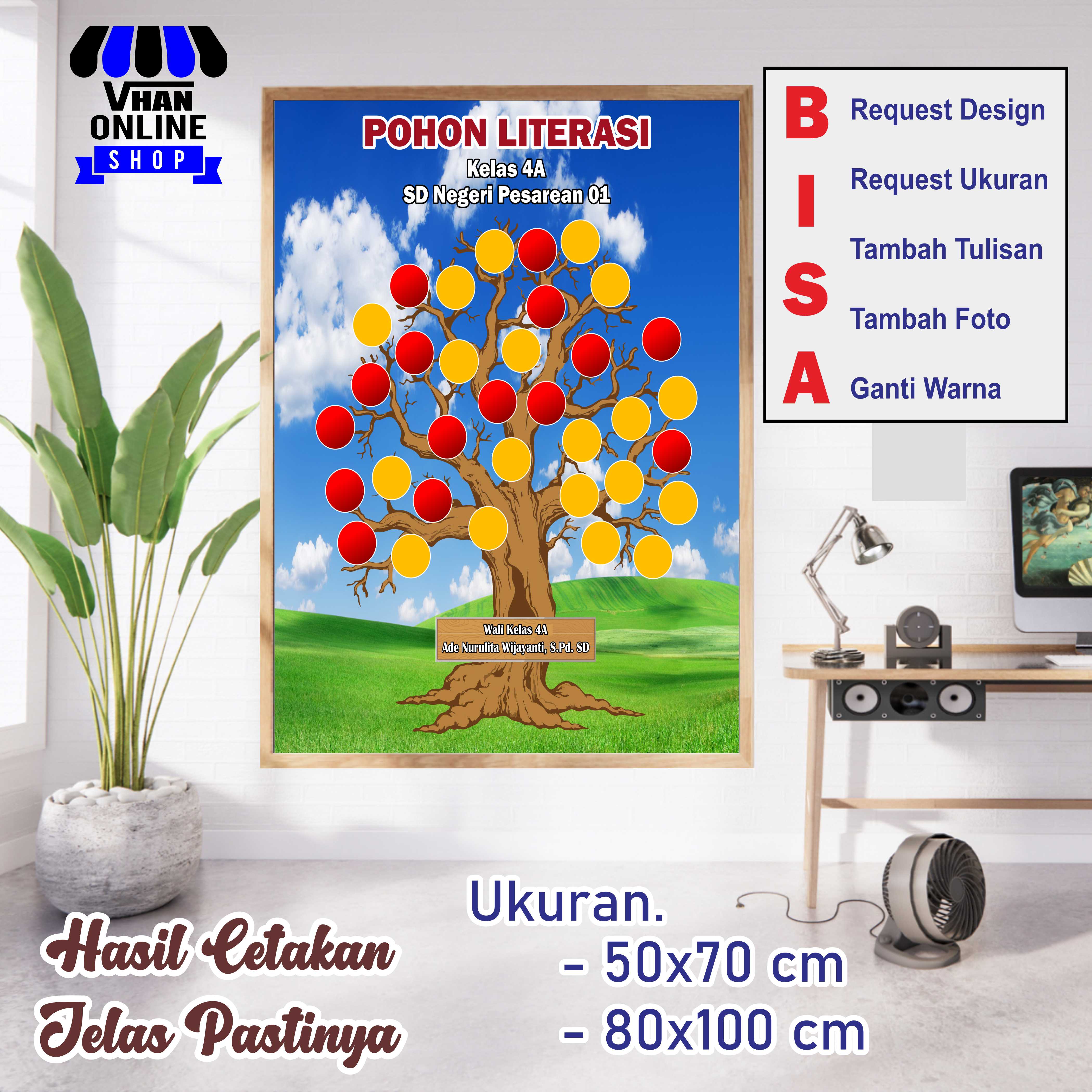 Spanduk Banner Pohon Literasi Terbaru Dengan Design Cerah Murah ...