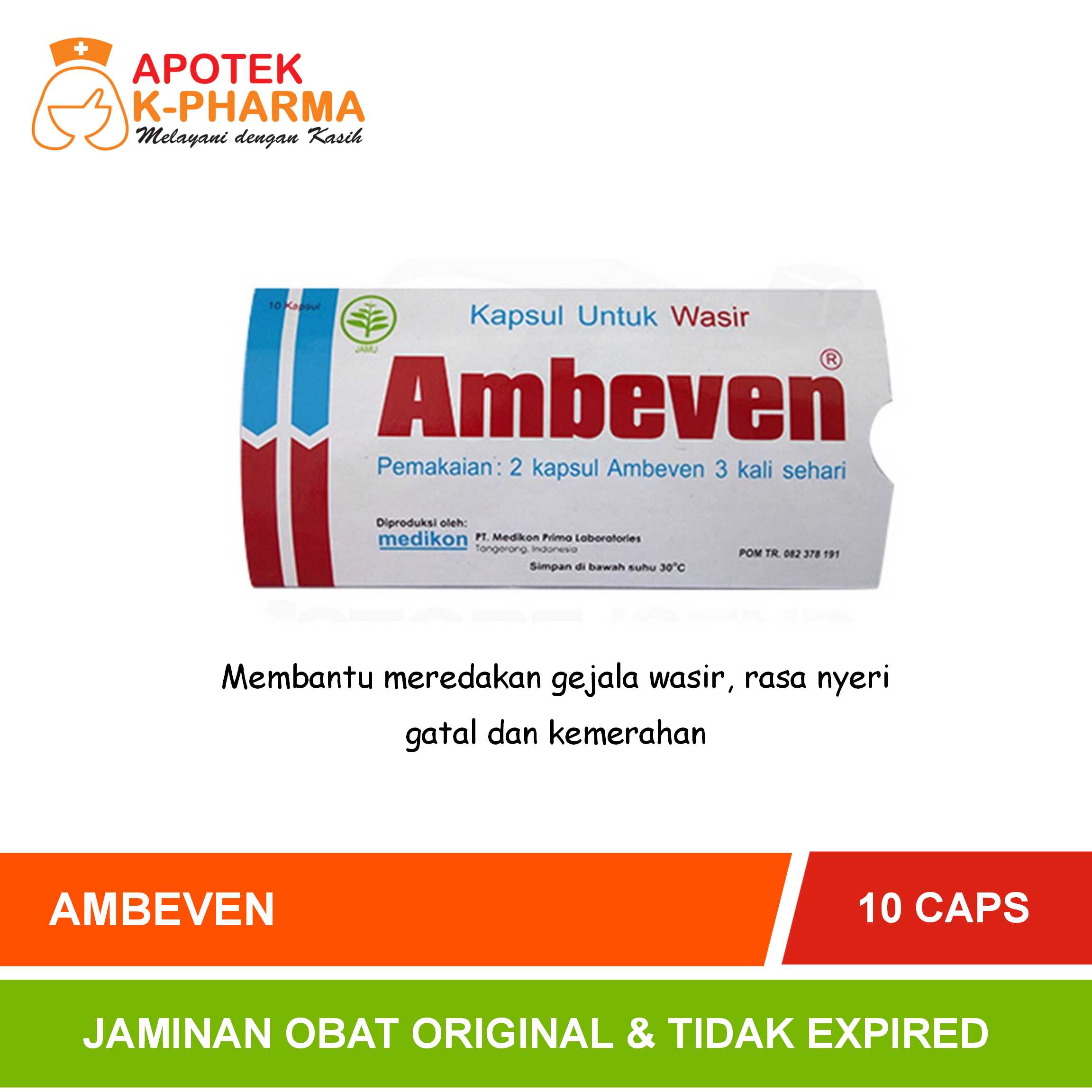 Ambeven Strip Isi 10 Kapsul Obat Original Medikon | Lazada Indonesia