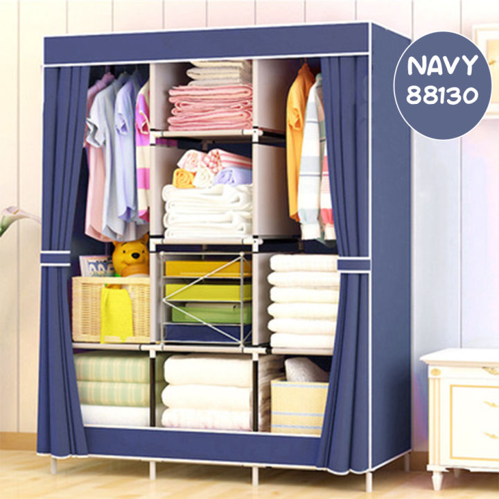 Lemari Pakaian 3 Sisi polos 88130 Tempat Gantungan Baju dan Penutup ...