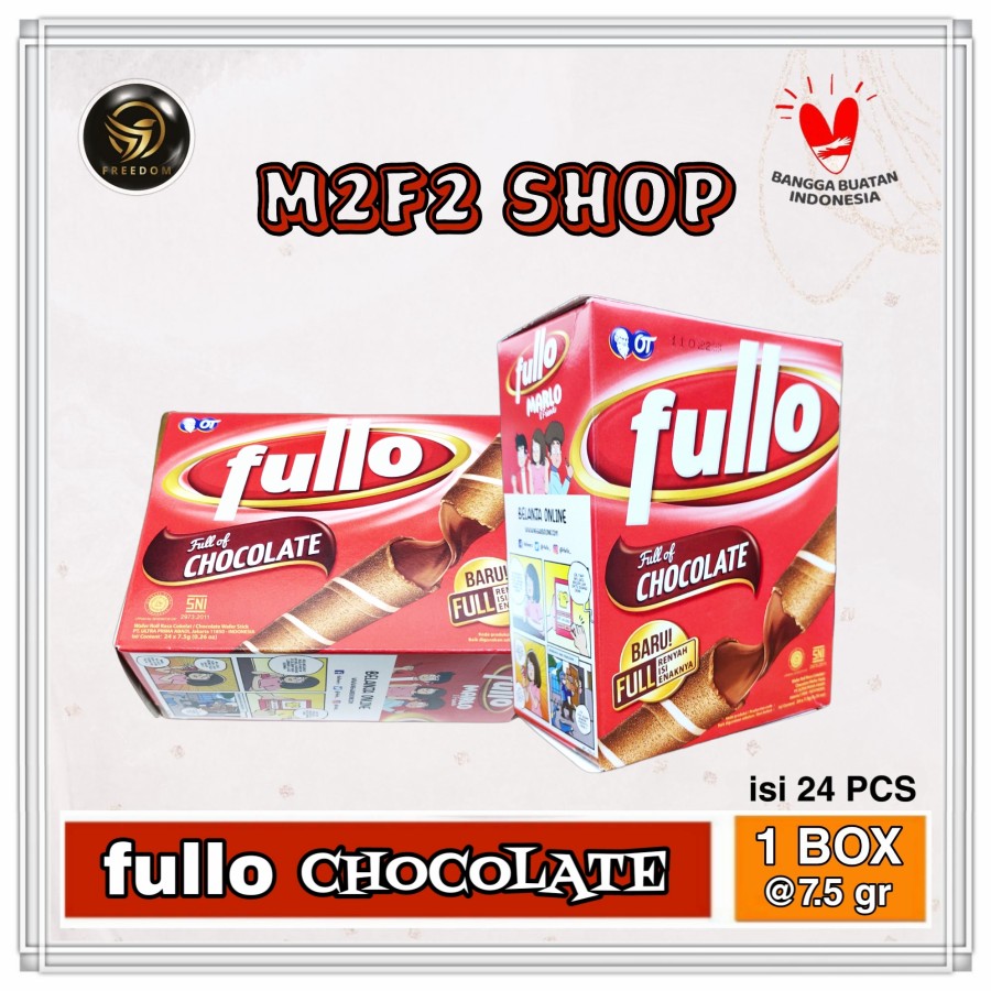 Fullo Stik Full Chocolate | Wafer Roll Cokelat - 7 gr (Kemasan Box ...
