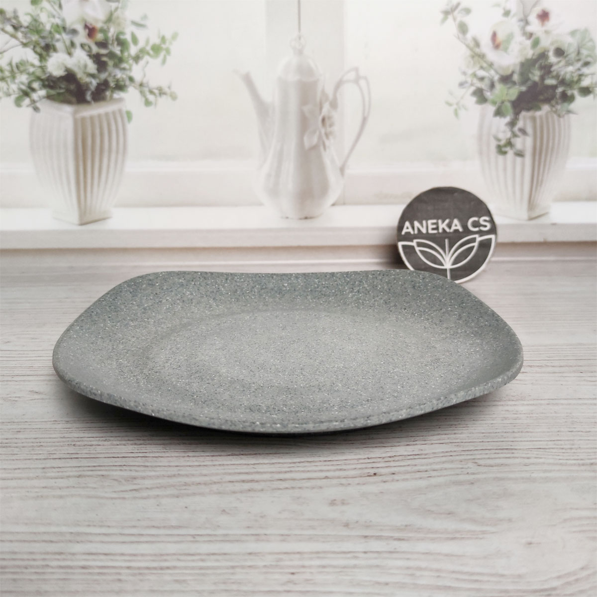 Melamine Stone Piring 9 inch - Piring Kotak - Piring Cafe - Piring ...