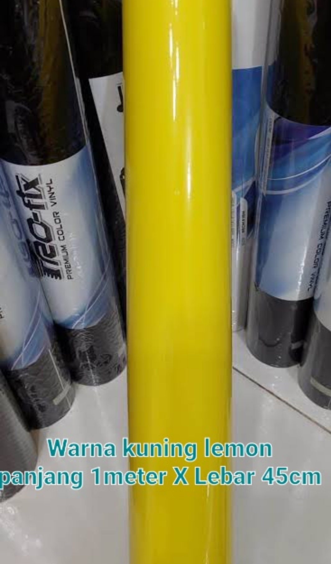 skotlet kuning lemon glosi p 1meter lebar 45cm stiker kuning lemon ...