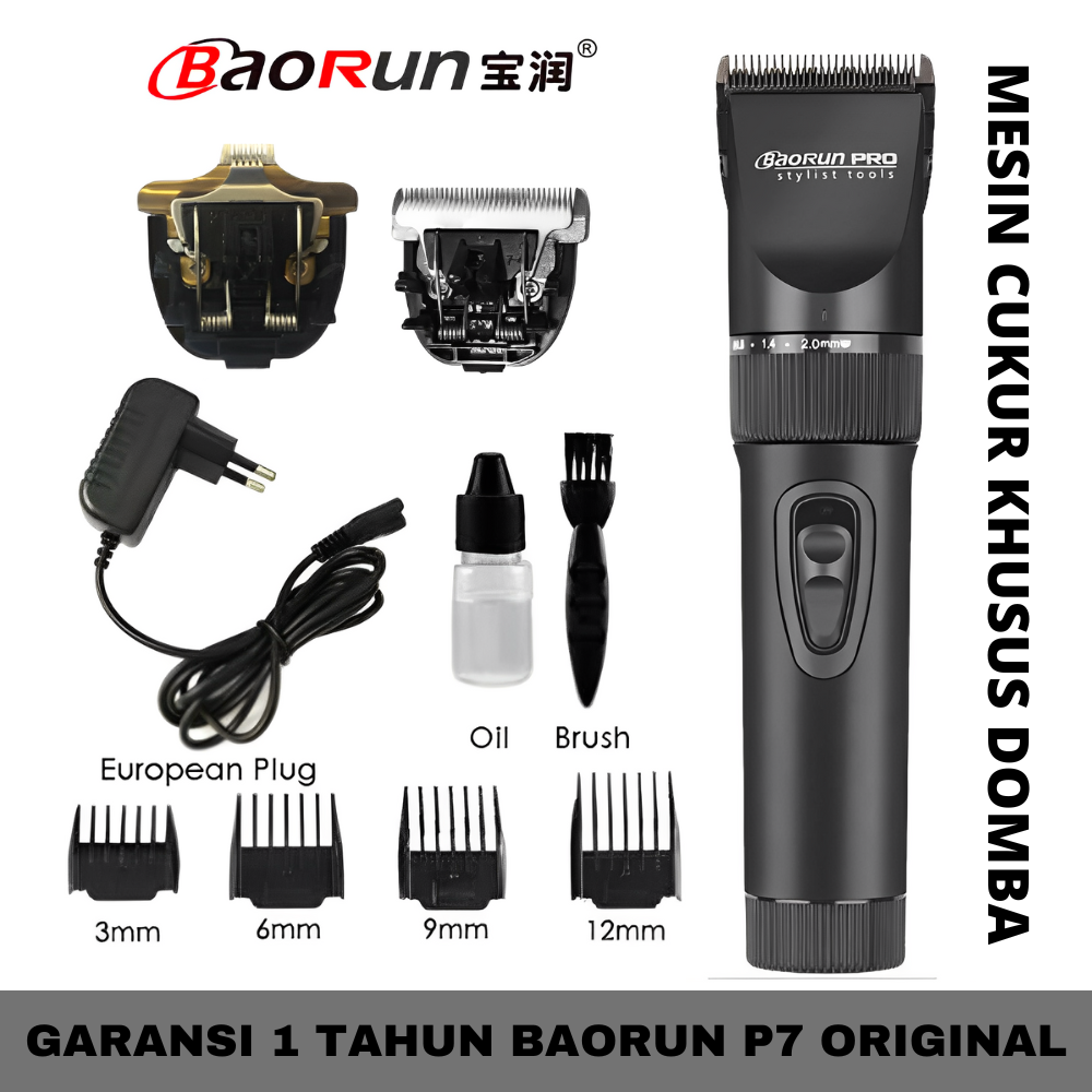 ( GARANSI 1 TAHUN ) Mesin Cukur domba Baorun P7 Original + Pisau cadangan | baorun p7 original ...