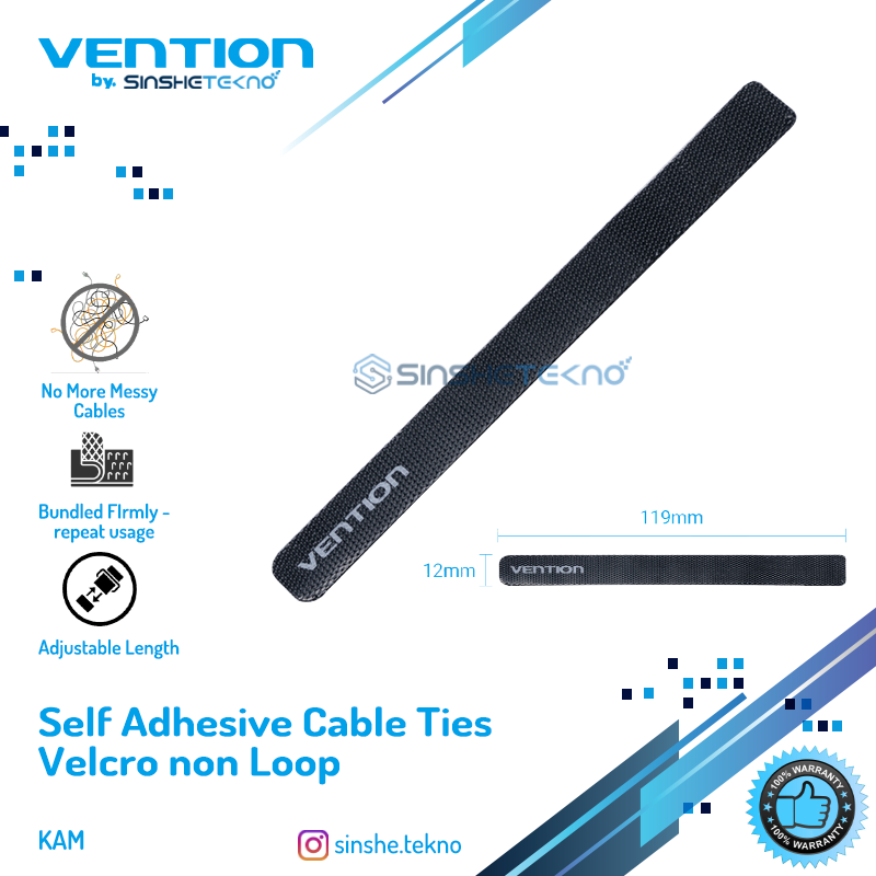 ⭐Vention Kabel Ties Tie Velcro Organizer Perekat Penggulung Management⭐ ...