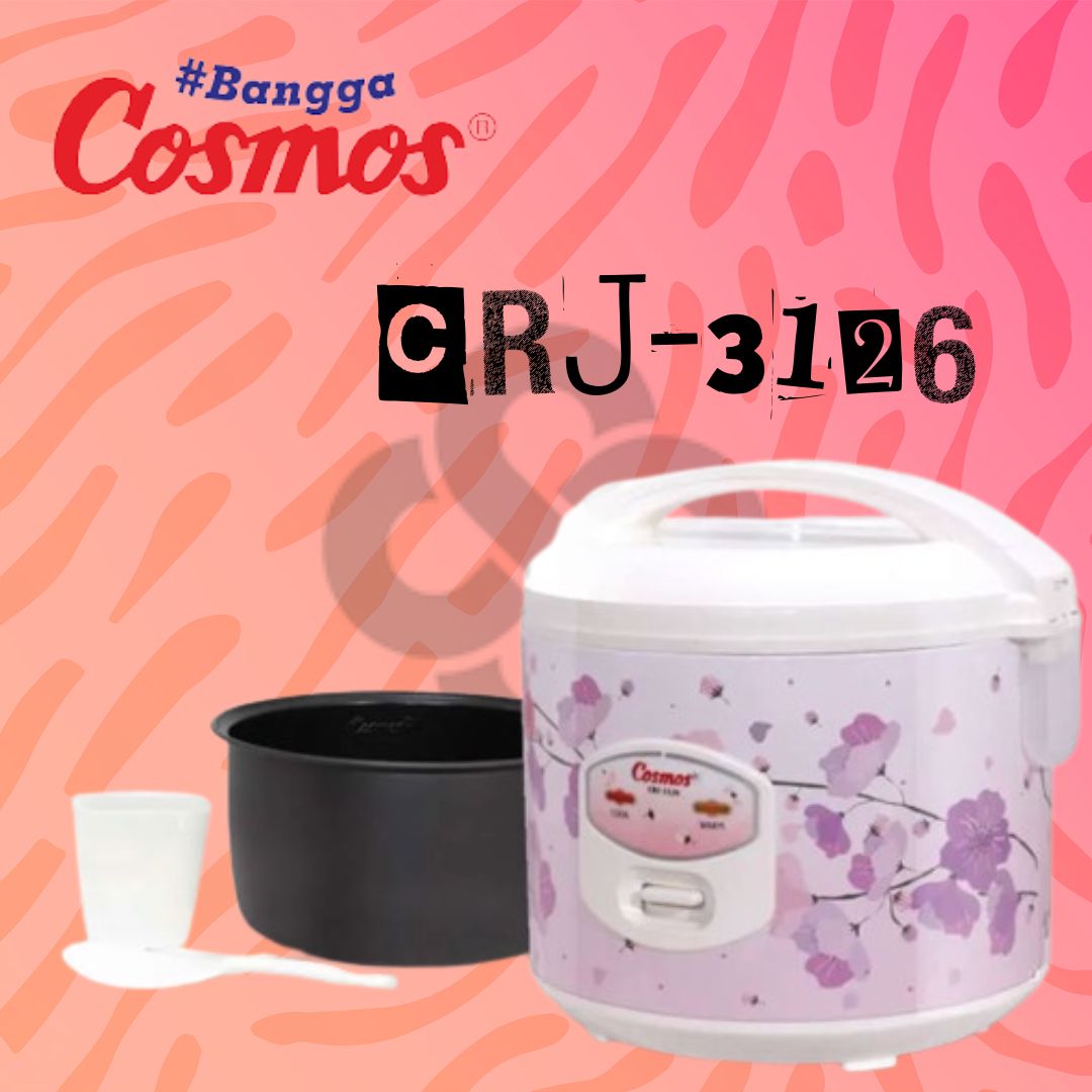 Cosmos Rice Cooker CRJ3126 CRJ 3126 1.8 Liter Nonstick Smart Heating ...