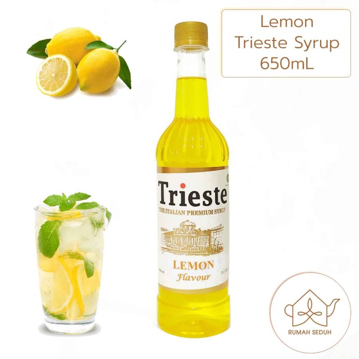 650mL Sirup Lemon Trieste Italian Syrup | Lazada Indonesia