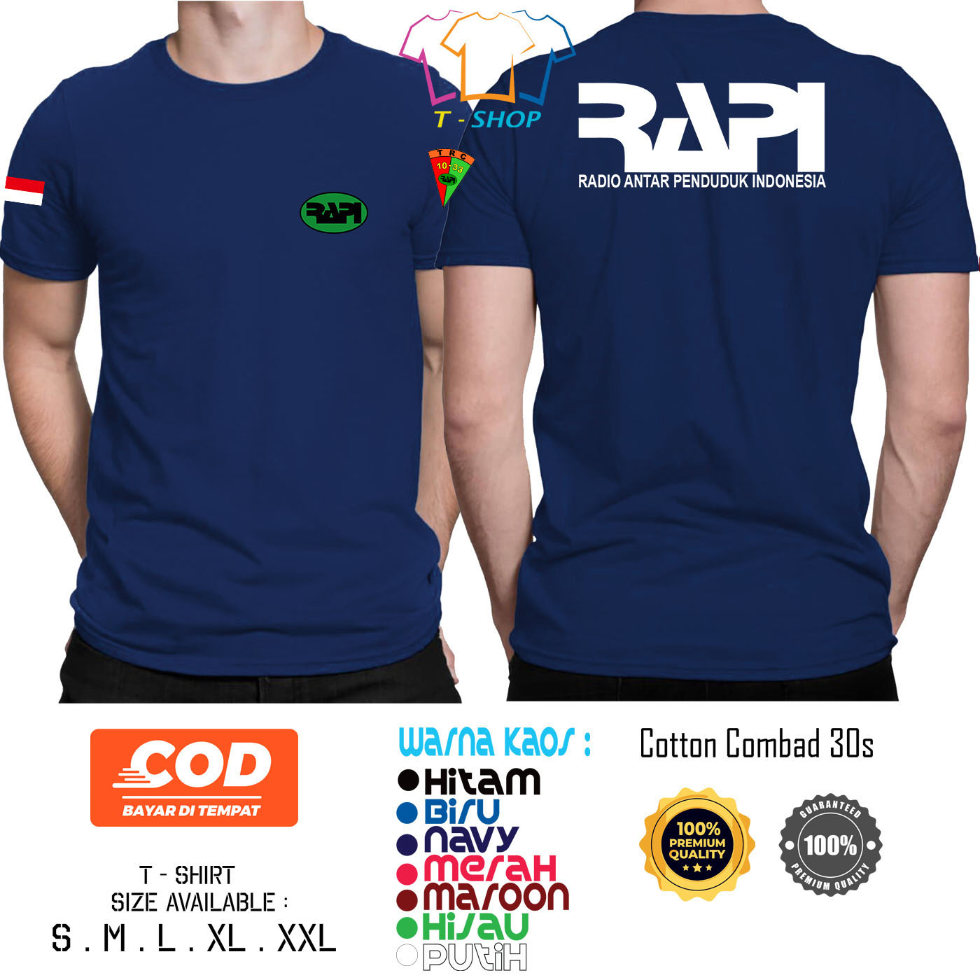 Kaos RAPI Radio Antar Penduduk Indonesia Logo Full Patch Baju Distro ...