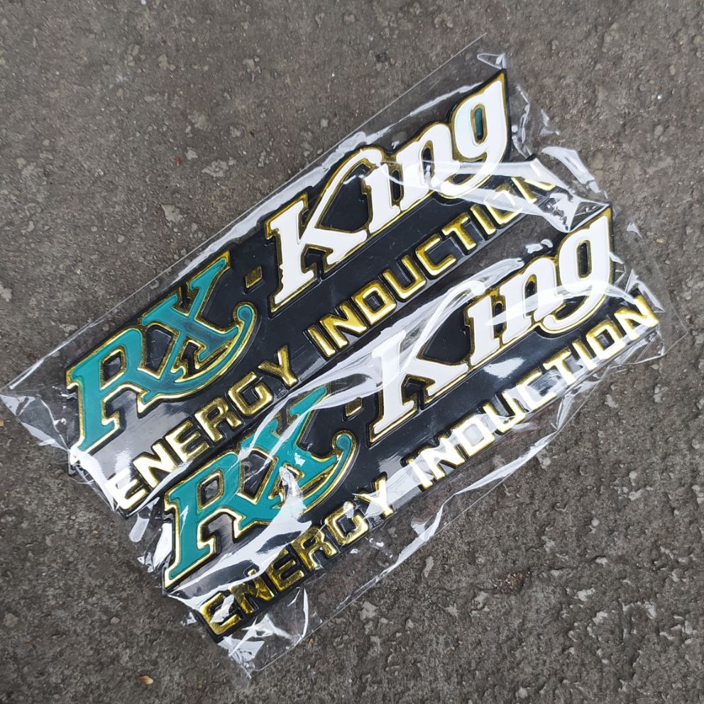 Emblem Box aki RX king tulisan timbul set kanan kiri | Lazada Indonesia