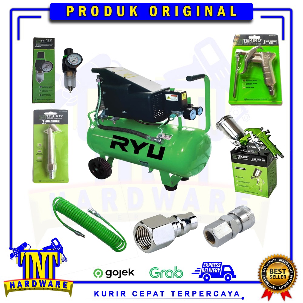 PAKET KOMPRESSOR 35 LITER RCP200 (2 HP) RYU / KOMPRESSOR RYU RCP200 | Lazada Indonesia