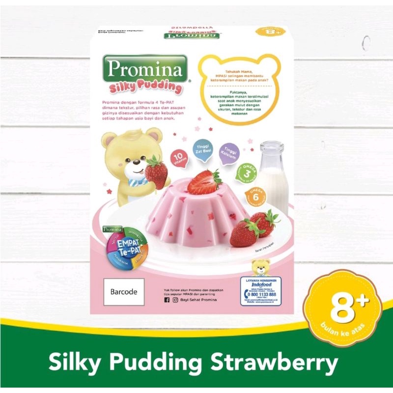 PROMINA 8+ Silky Puding Strawberry/ Makanan bayi -100gr | Lazada Indonesia