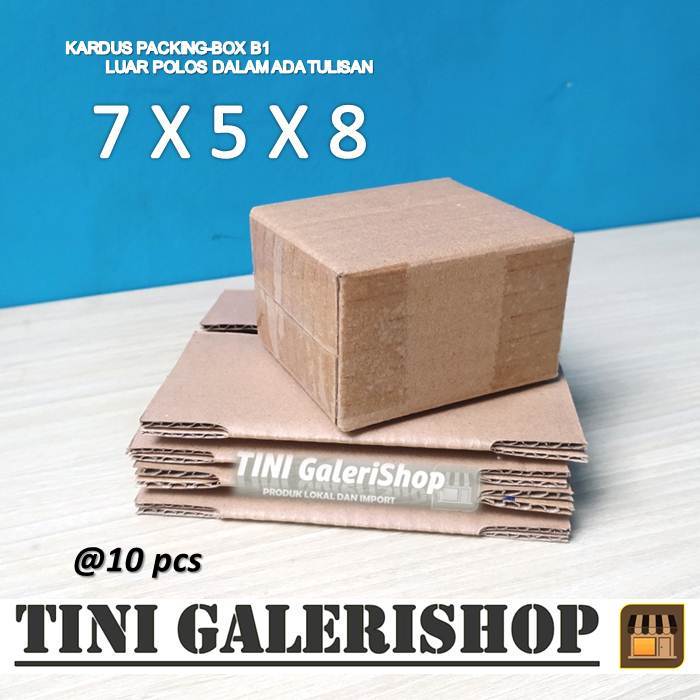 Kardus Packing Karton Box (10 pcs) Uk.7x5x8 cm Luar Polos Dalam Ada ...